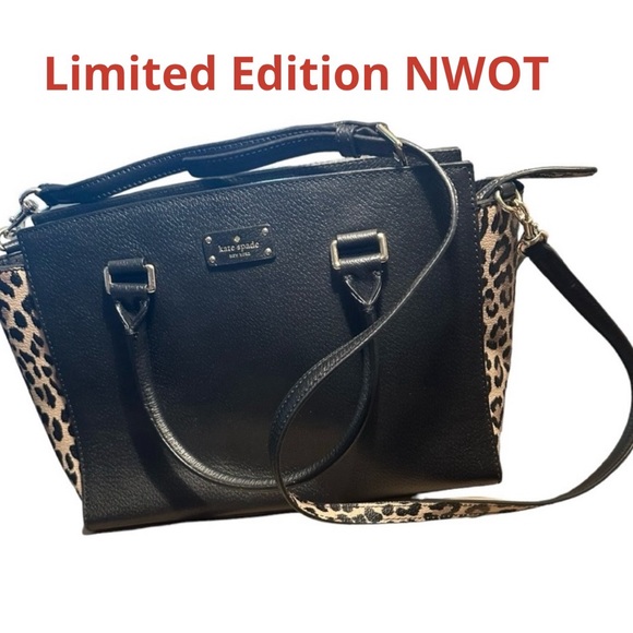 kate spade | Bags | Kate Spade Ny Limited Edition Black Leopard Print ...